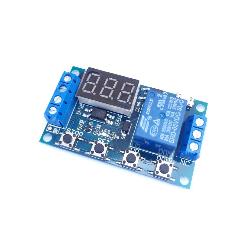 SRD-05VDC-SL-C Modulo Scheda Temporizzatore Timer 5V 12V con 1 relè ...
